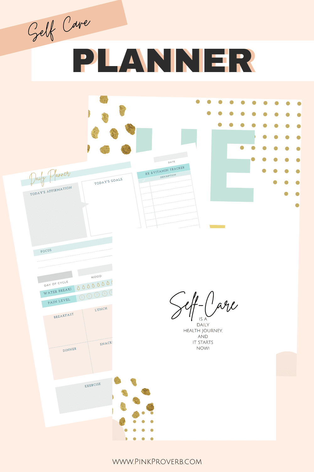 Self Care Calendar & Journal For Health Journey | Wellness Lifestyle ...