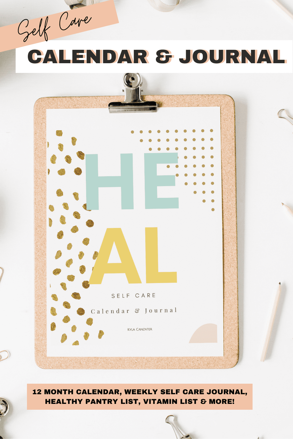 Self Care Calendar & Journal For Health Journey | Wellness Lifestyle ...